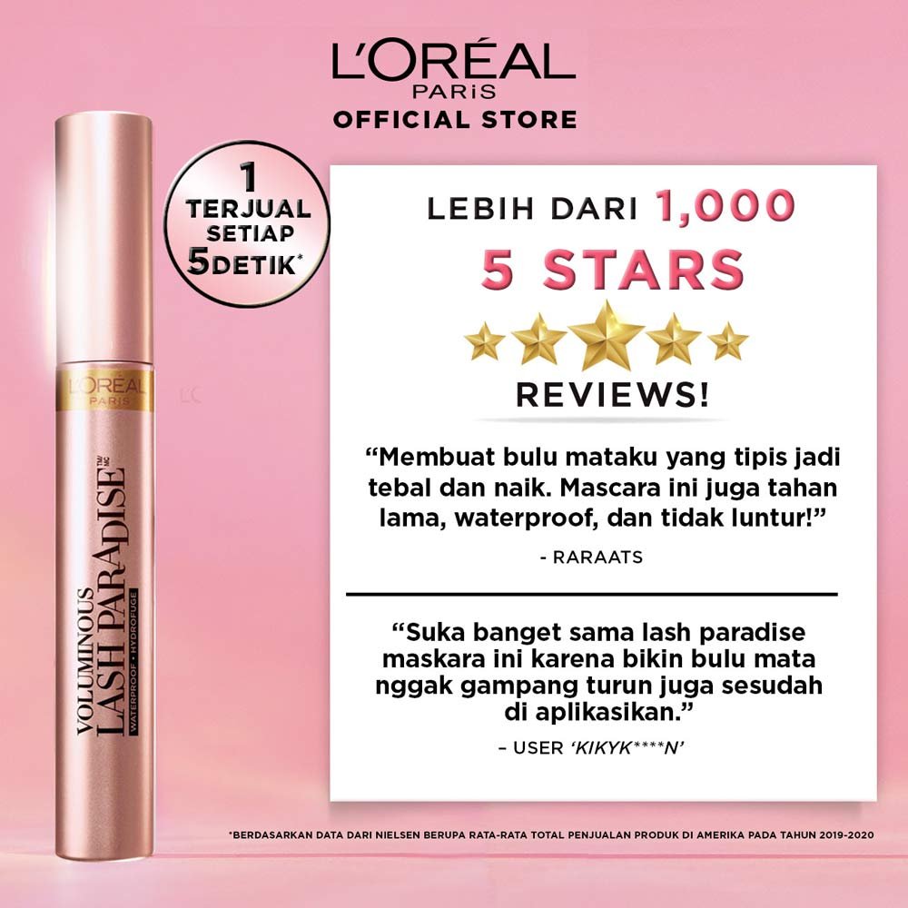 Produk Maskara Waterproof Voluminous L'Oreal Lash Paradise